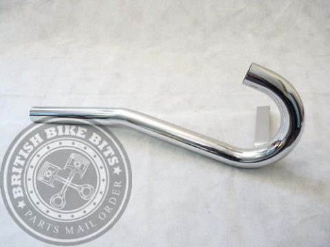 EX.1 Chrome High Level Exhaust Pipe - Royal Enfield 350cc Bullet - BBB