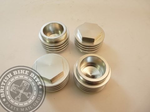 70-1564F Replica John Tickle Finned Rocker Caps (4) - Triumph Pre-Unit ...